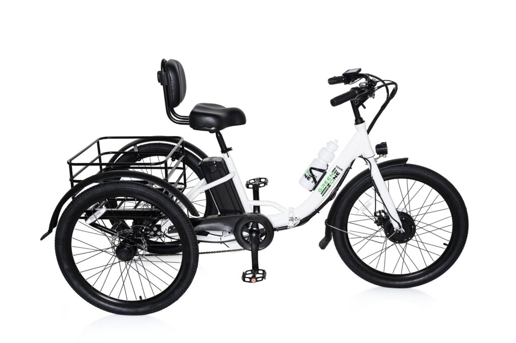 Electric Adult Folding Trike (White) 7-Speed (Only 9 Left) – Green Zone ...